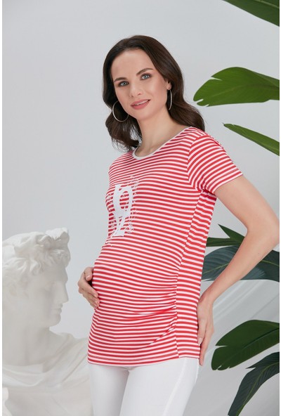 Görsin Hamile Gör&sin Nakışlı Mercan Hamile Tişört Görsin Hamile Gör&sin Nakışlı Mercan Hamile Tişört