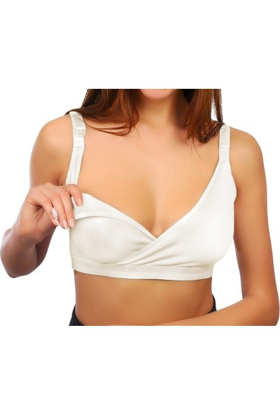 Sema Baby Kruvaze Emzirme Sütyeni Beyaz 85 Beden Sema Baby Kruvaze Emzirme Sütyeni Beyaz 85 Beden