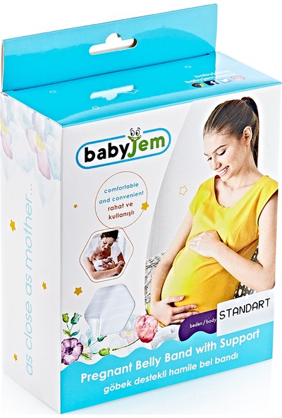 Baby Jem Babyjem Göbek Destekli Hamile Bel Bandı Siyah L