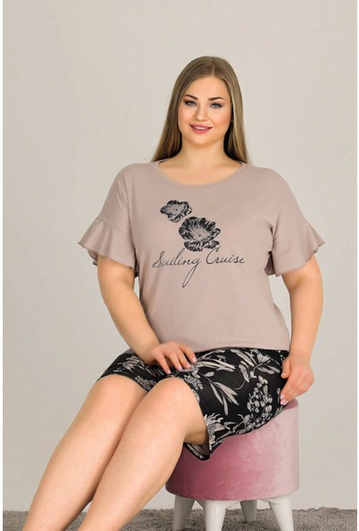 Modaicimde Kadın Büyük Beden Şort Takım