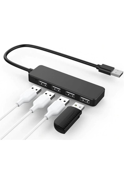 Wozlo 4 Port 2.0 USB Slim USB Çoklayıcı Ledli Hub
