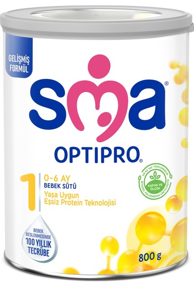SMA Yeni Formül Sma Optıpro 1 Numara 800 gr 0-6 Ay Devam Sütü SMA Yeni Formül Sma Optıpro 1 Numara 800 gr 0-6 Ay Devam Sütü