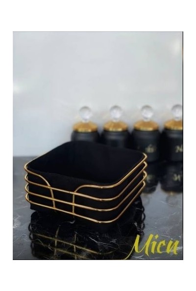 Mien Metal Ekmek Sepeti Gold Paslanmaz Metal Siyah Kumaş Sepet Mien Metal Ekmek Sepeti Gold Paslanmaz Metal Siyah Kumaş Sepet