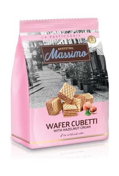 Massimo Wafer Cubetti Hazelnut 250 gr