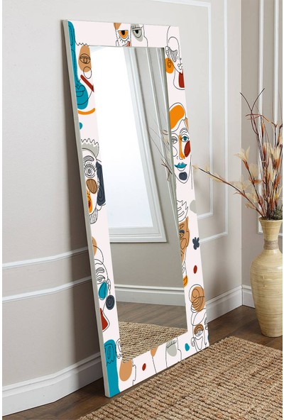 Hediyeler Kapında Colorful Faces Dekoratif Boy Aynası 150X60CM Hediyeler Kapında Colorful Faces Dekoratif Boy Aynası 150X60CM