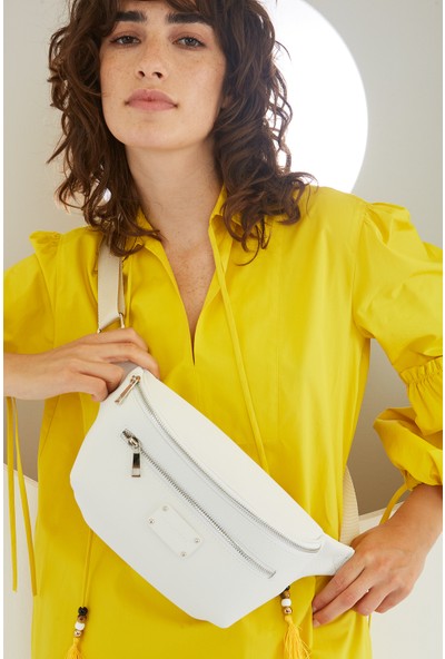 Fossil 05FS21Y216 Beyaz Bel Cantası