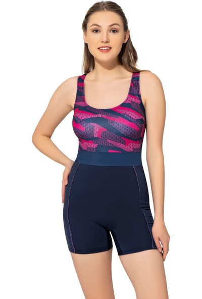 Argisa Desenli Şortlu Yüzücü Mayo