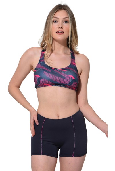 Argisa Modelli Desenli Badili Şortlu Yüzücü Bikini