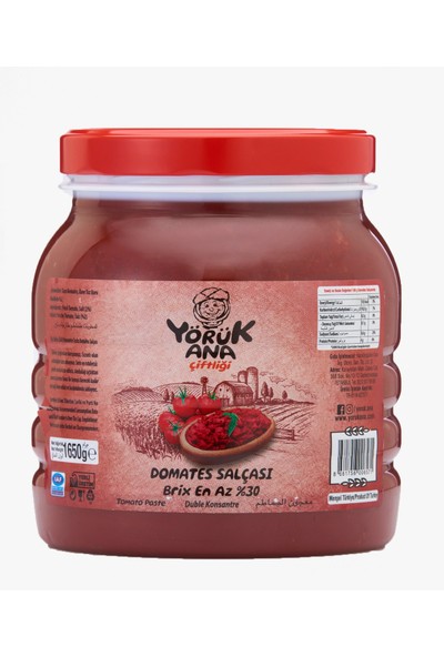 Yörük Ana Çiftliği Domates Salçası 1650 gr Yörük Ana Çiftliği Domates Salçası 1650 gr