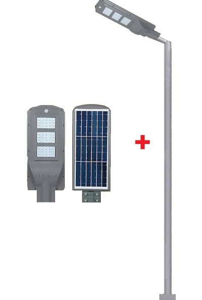 Tekno Solar Güneş Enerjili Bahçe Aydınlatma Direği + 60W Solar Sokak Lambası Tekno Solar Güneş Enerjili Bahçe Aydınlatma Direği + 60W Solar Sokak Lambası