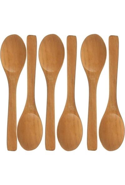 Ne Alırsan Ucuz Bambu Altılı Ahşap Kaşık Takımı 13CM