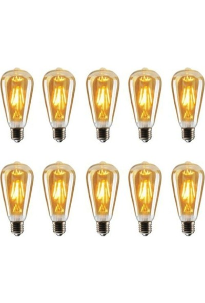 Orbus Dekoratif ST64 6W Rustik LED Ampul 10'lu Paket Orbus Dekoratif ST64 6W Rustik LED Ampul 10'lu Paket