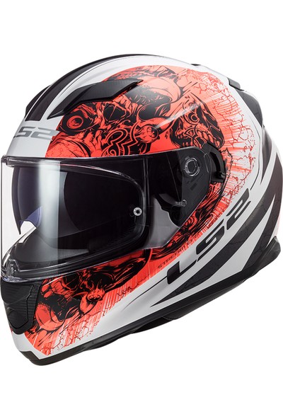 Ls2 Stream Evo Throne Beyaz-Turuncu Kask Ls2 Stream Evo Throne Beyaz-Turuncu Kask