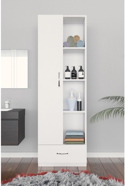 Evdemo Kuzey Kapaklı Çok Amaçlı Dolap Raf Kitaplık Beyaz Evdemo Kuzey Kapaklı Çok Amaçlı Dolap Raf Kitaplık Beyaz