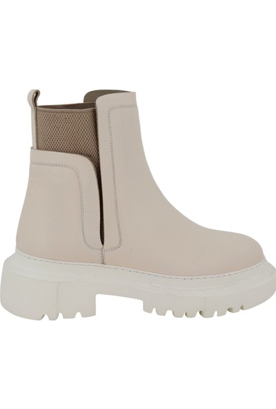 Hobby 21440 Deri Kadın Günlük Bot Bej
