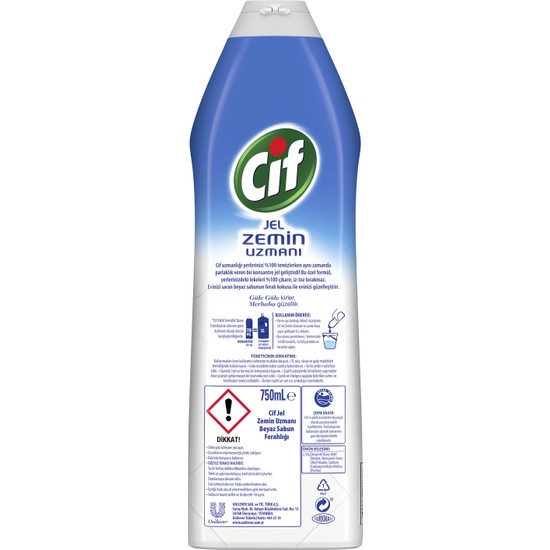 Cif Jel Zemin Uzmanı Yüzey Temizleyici Beyaz Sabun Ferahlığı Fiyatı