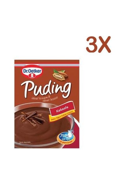 Dr. Oetker Dr.oetker Kakaolu Puding 147 G x 3 Adet
