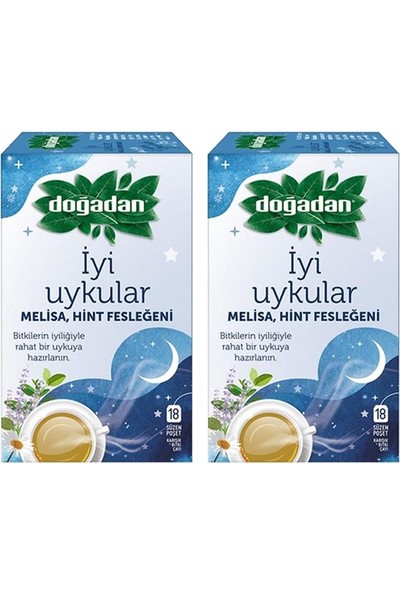 Doğadan Iyi Uykular Çayı Melisa ve Hint Fesleğeni 18'li Paket x 2 Adet