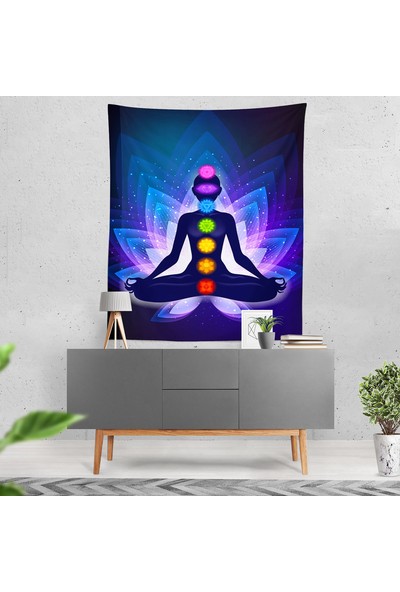 Varbatum Yedi Çakra Yoga Meditasyon Duvar Örtüsü Varbatum Yedi Çakra Yoga Meditasyon Duvar Örtüsü