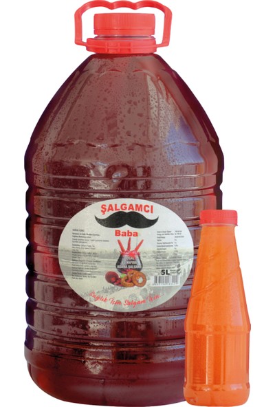 Şalgamcı Baba (5 L + Acı) Havuç Taneli Doğal Katkısız Şalgam Suyu