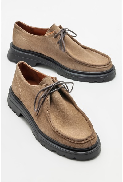 Elle Vizon Deri Kadın Günlük Düz Ayakkabı