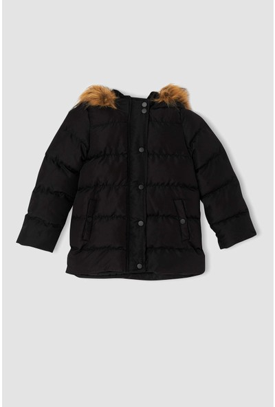 DeFacto Kız Çocuk Kapüşonlu Suni Kürklü Parka U8720A621AU