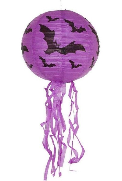 Parti Dünyası Halloween Mor Fener Püsküllü