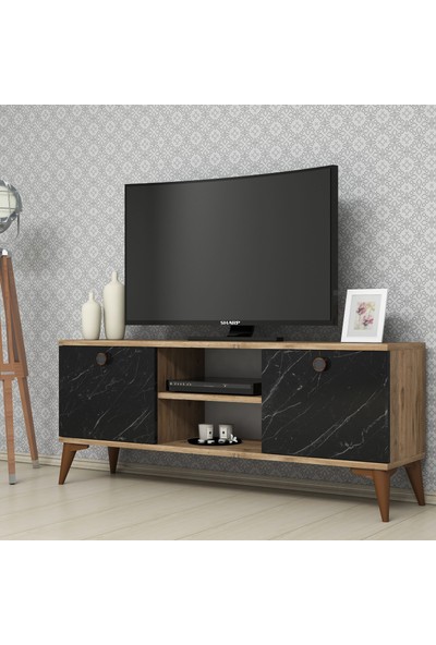Leaf Decor Dekoratif Mermer Desenli Tv Ünitesi 120 cm Televizyon Sehpası Leaf Decor Dekoratif Mermer Desenli Tv Ünitesi 120 cm Televizyon Sehpası
