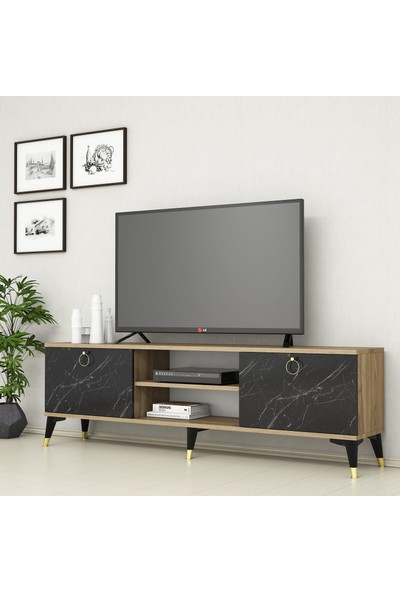 Leaf Decor Dekoratif Mermer Desenli Altın Kulplu Tv Ünitesi 160 cm Televizyon Sehpası Leaf Decor Dekoratif Mermer Desenli Altın Kulplu Tv Ünitesi 160 cm Televizyon Sehpası