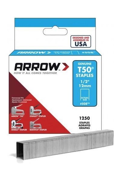Arrow AR508 12 mm 1250 Adet Profesyonel Zımba Teli Arrow AR508 12 mm 1250 Adet Profesyonel Zımba Teli