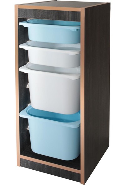 Vip Home Banyo Rafı Deterjan Şampuan Havlu Dolabı Trofast Portatif Dolap