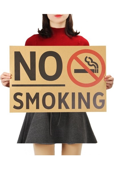 Caph Design Sigara Içilmez - No Smoking Kraft Poster 35X50CM Caph Design Sigara Içilmez - No Smoking Kraft Poster 35X50CM