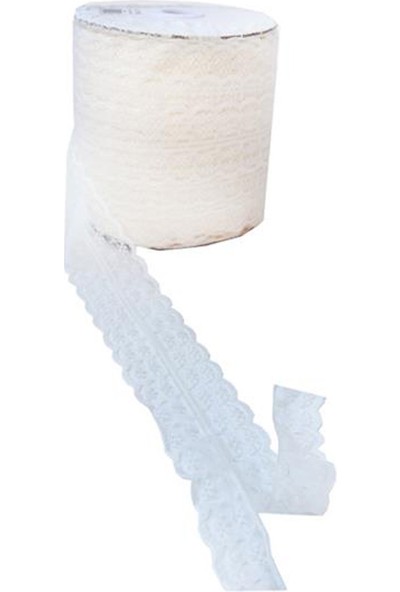 Eminönü Toptancı Kurdela Dantelli Çift 2 Katlı 5 cm - 10 Metre Beyaz Eminönü Toptancı Kurdela Dantelli Çift 2 Katlı 5 cm - 10 Metre Beyaz
