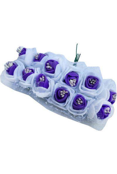 Eminönü Toptancı Lateks Gül Organzeli Ortası Tomurcuklu Model - 144 Adet Mor Eminönü Toptancı Lateks Gül Organzeli Ortası Tomurcuklu Model - 144 Adet Mor
