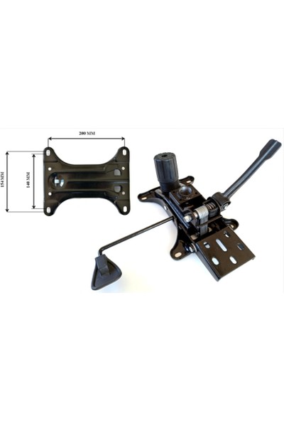Tura Ofis Çift Kollu Kuyruklu Kısa Multitilt Mekanizma