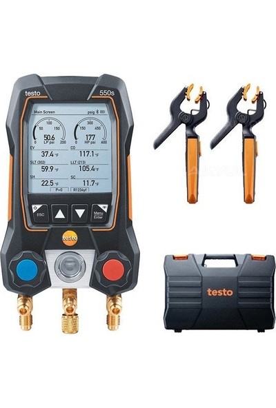 Testo 550S Akıllı Dijital Manifold Seti Testo 550S Akıllı Dijital Manifold Seti