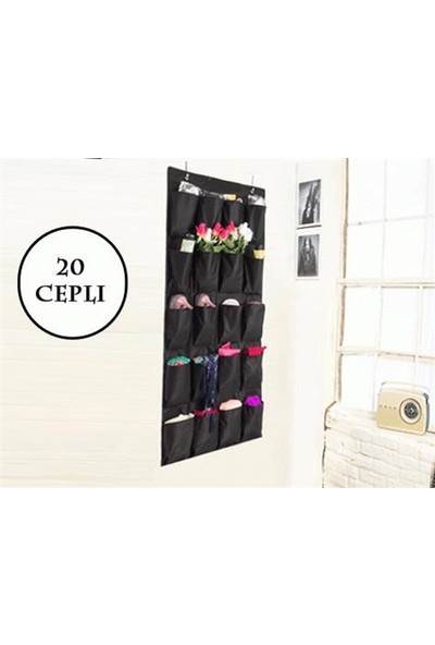 Ezolan 20 Cepli Kapı Arkası Çok Amaçlı Organizer Düzenleyici Siyah Ezolan 20 Cepli Kapı Arkası Çok Amaçlı Organizer Düzenleyici Siyah