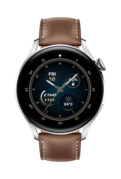 Huaweı Watch 3 - Paslanmaz Çelik Kahverengi Deri