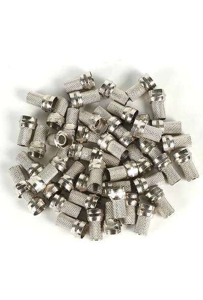 Moonkip F Konnektör Standart 5 Adet Anten ve Uydu Kablosu Ucu 5 Tane F Connektör