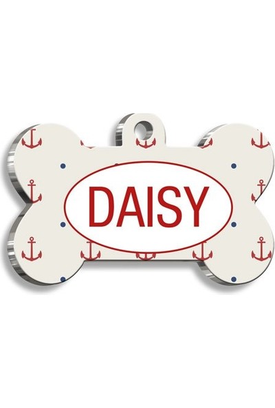 Altın Pati Çapa Desenli Kedi Köpek Künyesi