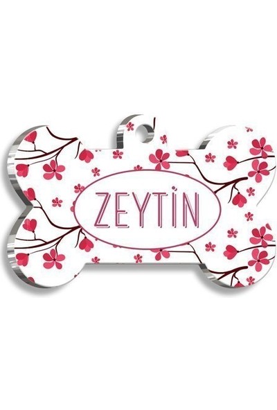 Altın Pati Kiraz Ağacı Kemik Şekilli Kedi Köpek Künyesi