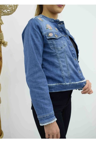 Moda Çizgi Likralı Kot Ceket MC2300