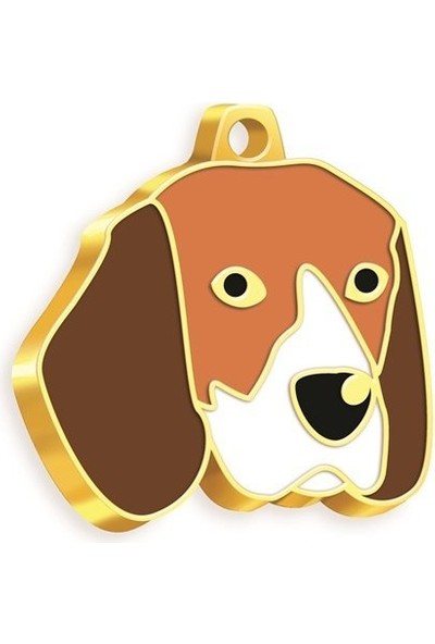 Altın Pati Altın Kaplama Beagle Köpek Künyesi Altın Pati Altın Kaplama Beagle Köpek Künyesi