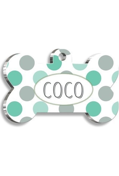 Altın Pati Happy Dots Kedi Köpek Künyesi