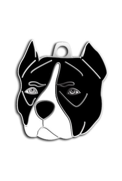 Altın Pati Pitbull Köpek Künyesi (Siyah)