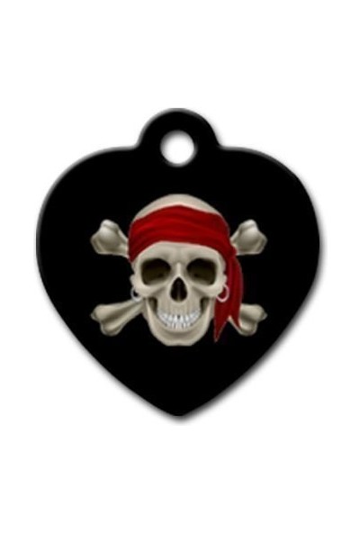 Altın Pati Kurukafa Korsan Kalp Kedi Köpek Künyesi Altın Pati Kurukafa Korsan Kalp Kedi Köpek Künyesi