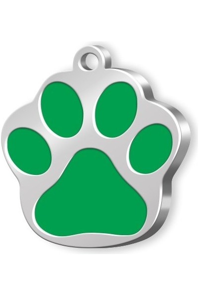 Altın Pati Mineli Seri Pati Büyük Künye Yeşil