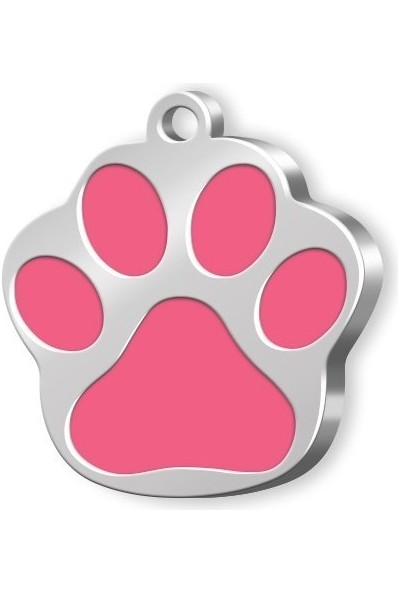 Altın Pati Mineli Seri Pati Büyük Künye Pembe