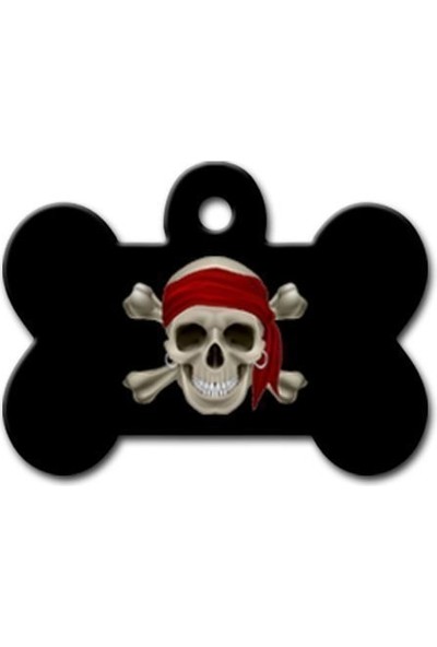 Altın Pati Kurukafa Korsan Kedi Köpek Künyesi