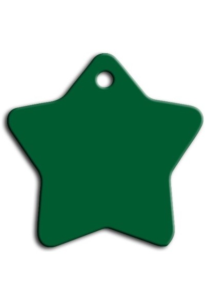 Altın Pati Küçük Yıldız Kedi ve Köpek Künyesi Yeşil